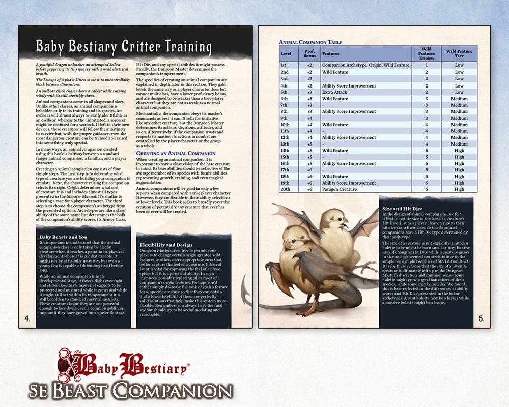 Beast Companion Guide (5e) – Baby Bestiary